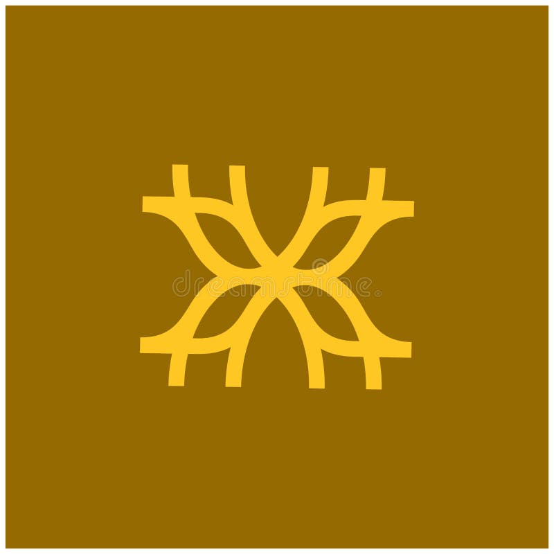 Letter X with Curve Style Logo Design Stock Vector - Illustration of ...