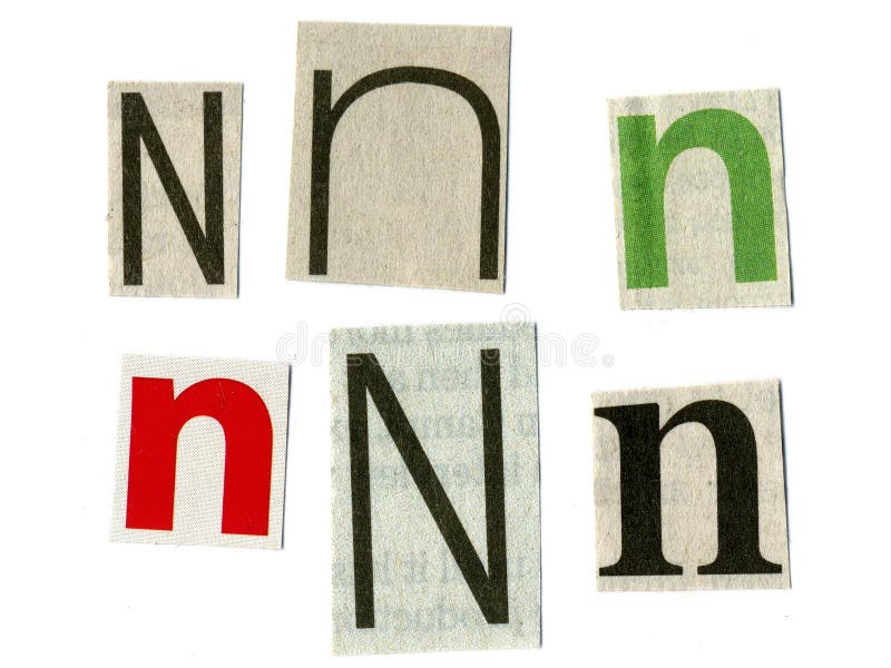 Paper Cut Letter R Newspaper Cutouts Scrapbooking Crafting Stock Image ...