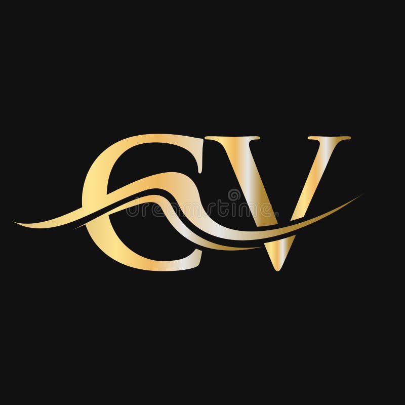 Letter CV Logo Design. Initial CV Logotype Template for Business and ...