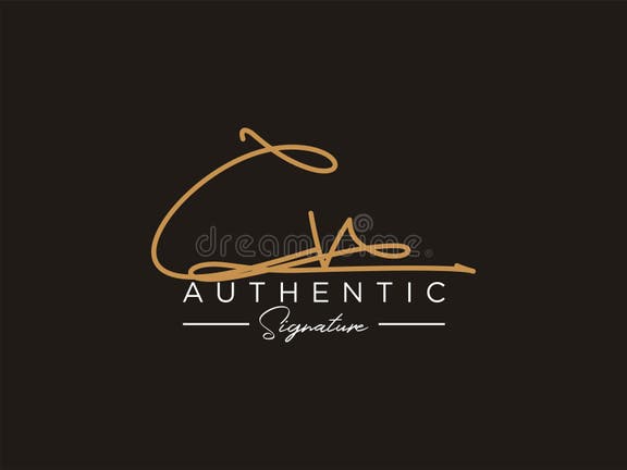 Letter CV Signature Logo Template Vector Stock Vector - Illustration of ...