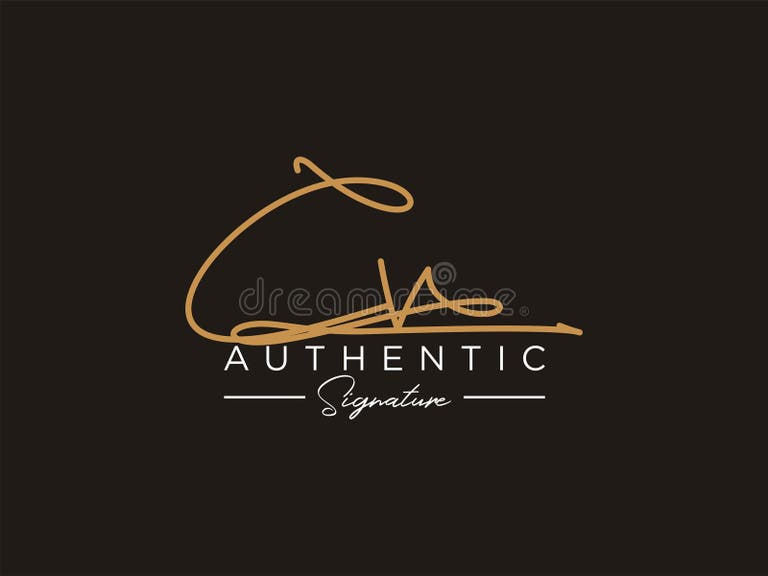 Letter CV Signature Logo Template Vector Stock Vector - Illustration of ...