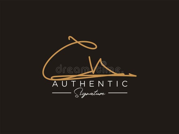 Letter CV Signature Logo Template Vector Stock Vector - Illustration of ...