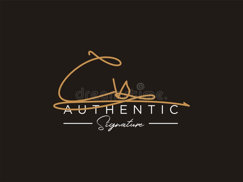 Letter CV Signature Logo Template Vector Stock Vector - Illustration of ...