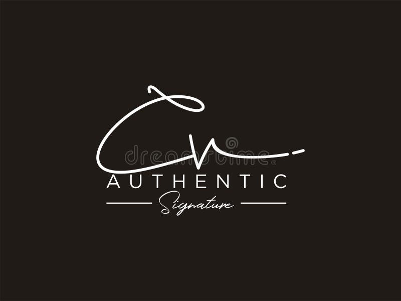 Letter CV Signature Logo Template Vector Stock Vector - Illustration of ...