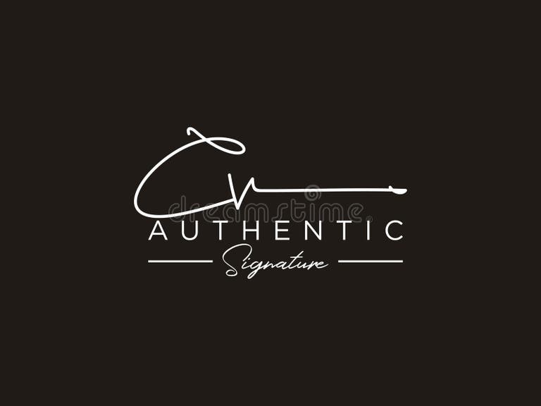 Letter CV Signature Logo Template Vector Stock Vector - Illustration of ...