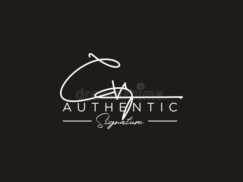Letter CV Signature Logo Template Vector Stock Vector - Illustration of ...