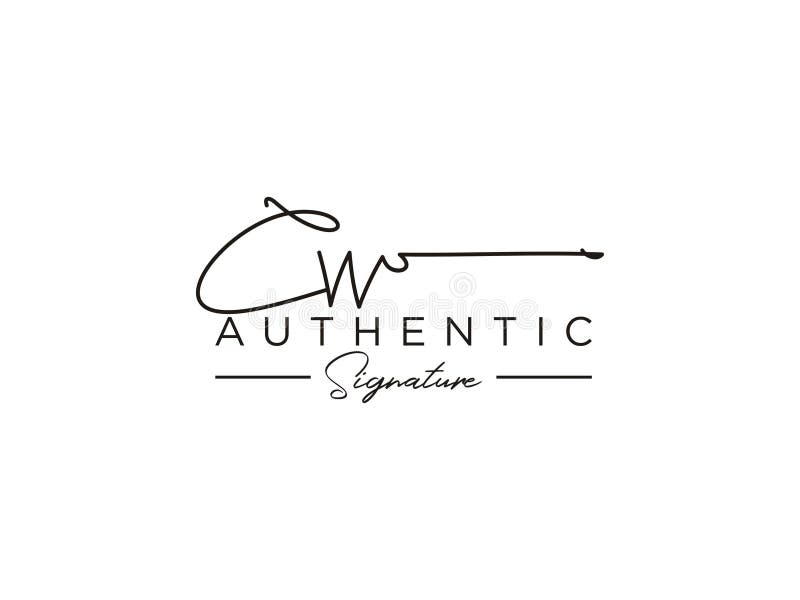 Letter CW Signature Logo Template Vector Stock Vector - Illustration of ...