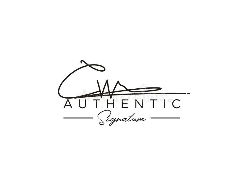 Letter CW Signature Logo Template Vector Stock Vector - Illustration of ...