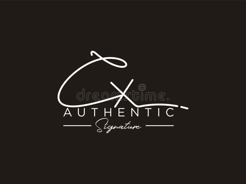 Letter CX Signature Logo Template Vector Stock Vector - Illustration of ...
