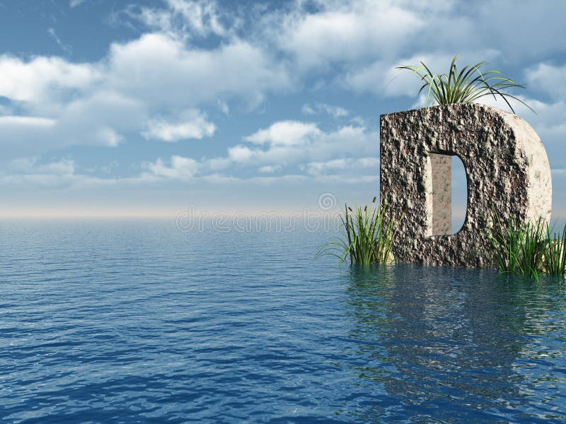 Letter D stock illustration. Illustration of writing, blue - 8335405