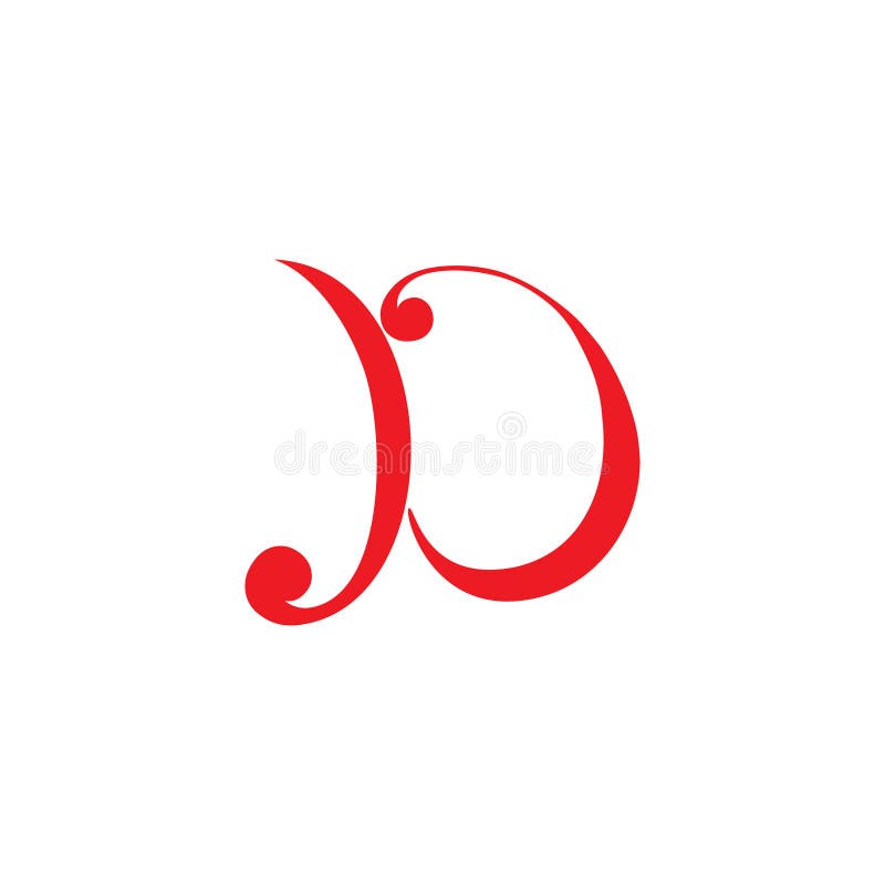 Letter D Abstract Curves Logo Vector Stock Vector - Illustration of ...