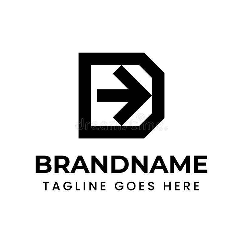 Letter D Arrow Direction Logo, Symbolizing Progress, Innovation, and ...