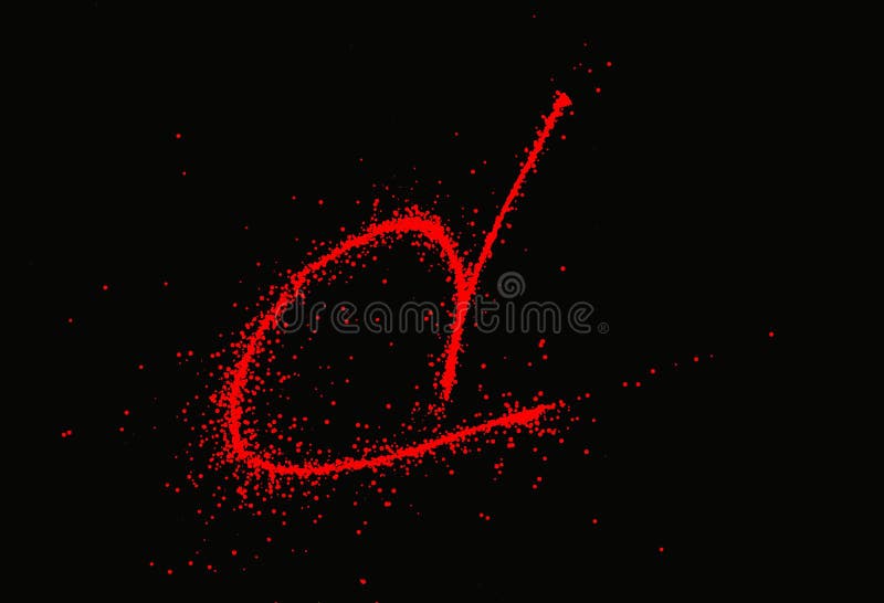 Letter D in Black Background Stock Illustration - Illustration of ...