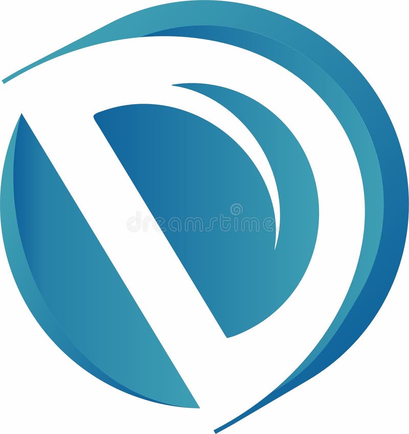 Letter D with Blue Colour Logo Design Stock Vector - Illustration of ...