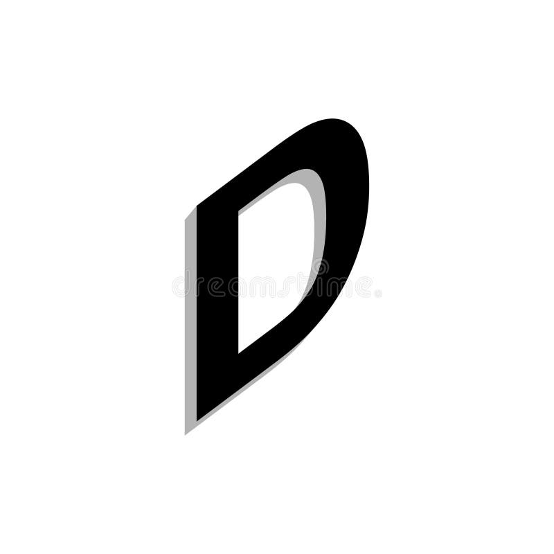 Letter D Bold Style Illustration Design Stock Vector - Illustration of ...