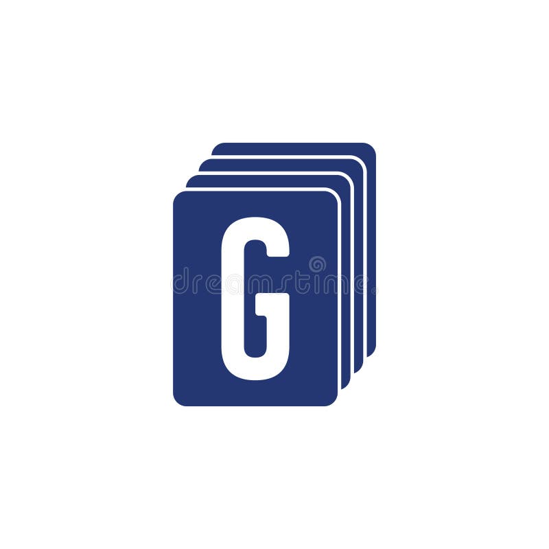 Letter 3d Card Stack Symbol Logo Vector Stock Vector - Illustration of ...