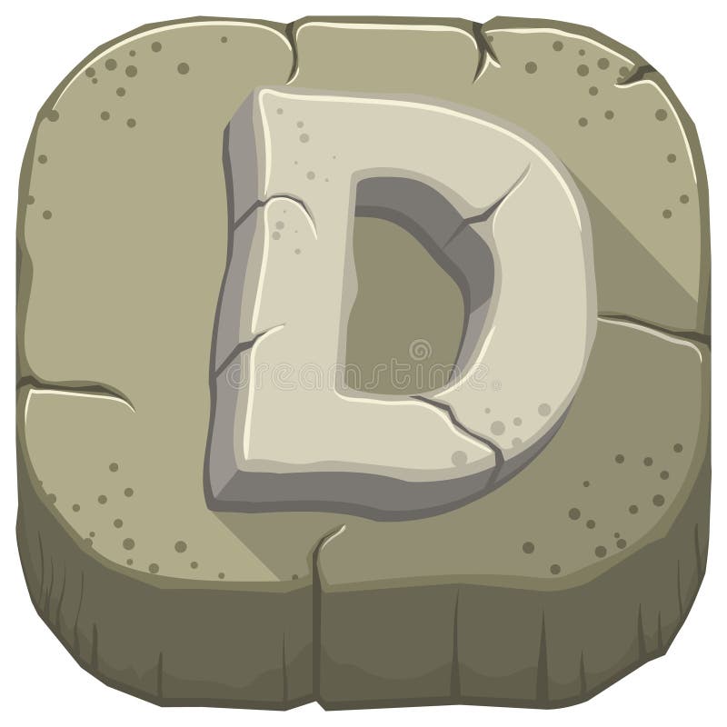 Stone Font Letter D D Stock Illustrations – 258 Stone Font Letter D D ...