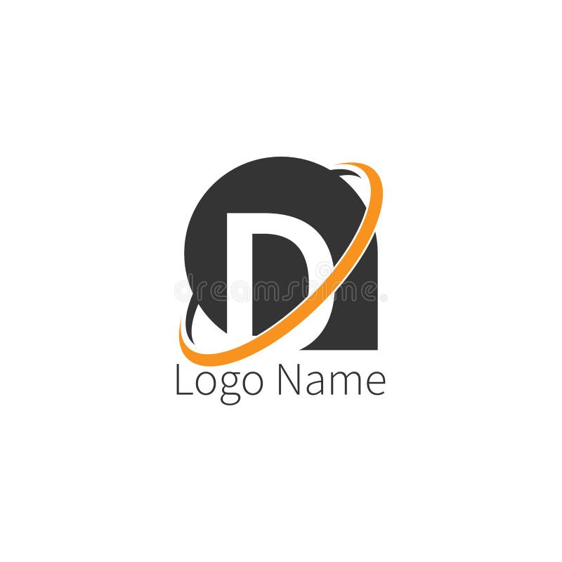 Letter D Circle Icon Logo, Design Letter + Icon Circle Concept Stock ...
