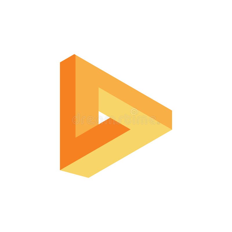 Letter D 3d Triangle Gradient Logo Vector Stock Vector - Illustration ...