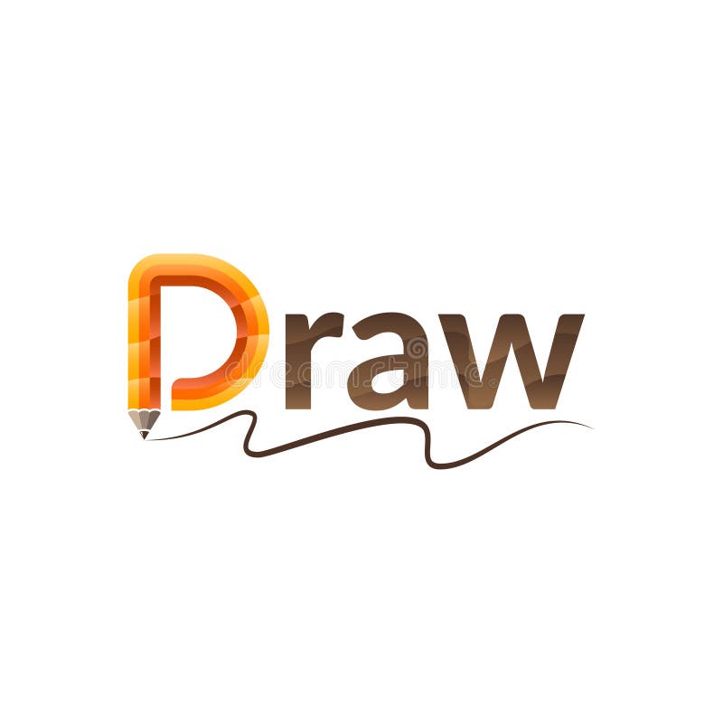 Letter D - Draw logo stock vector. Illustration of mark - 210345458