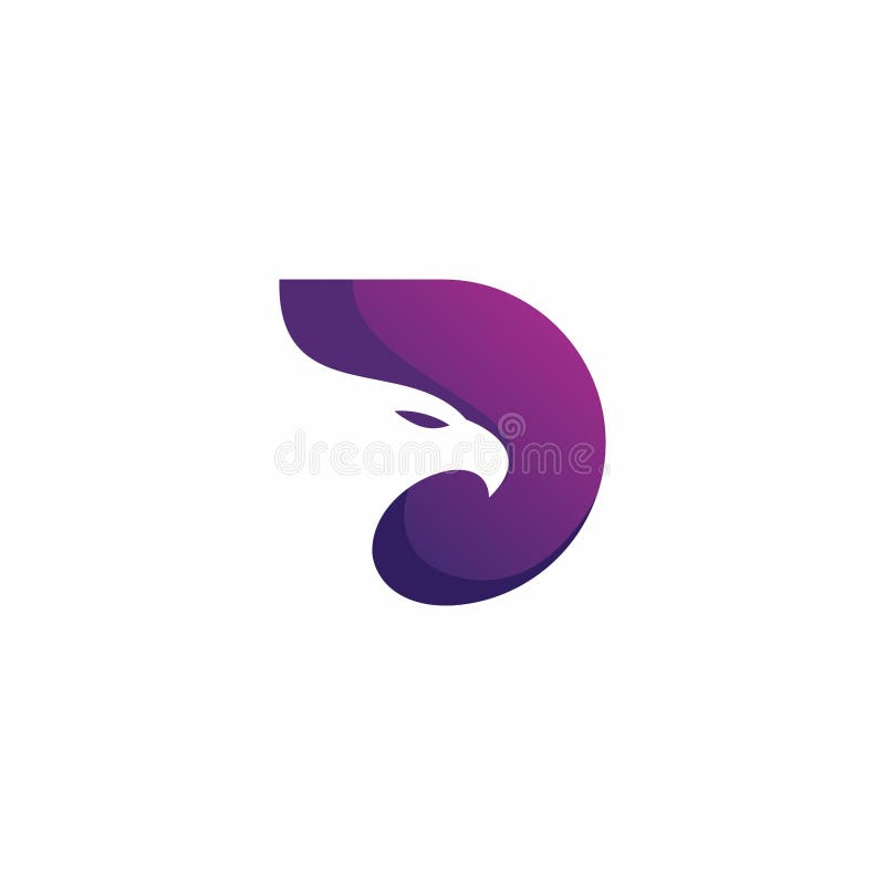Letter D Eagle Logo Vector. Abstract Eagle Illustration Stock Vector ...