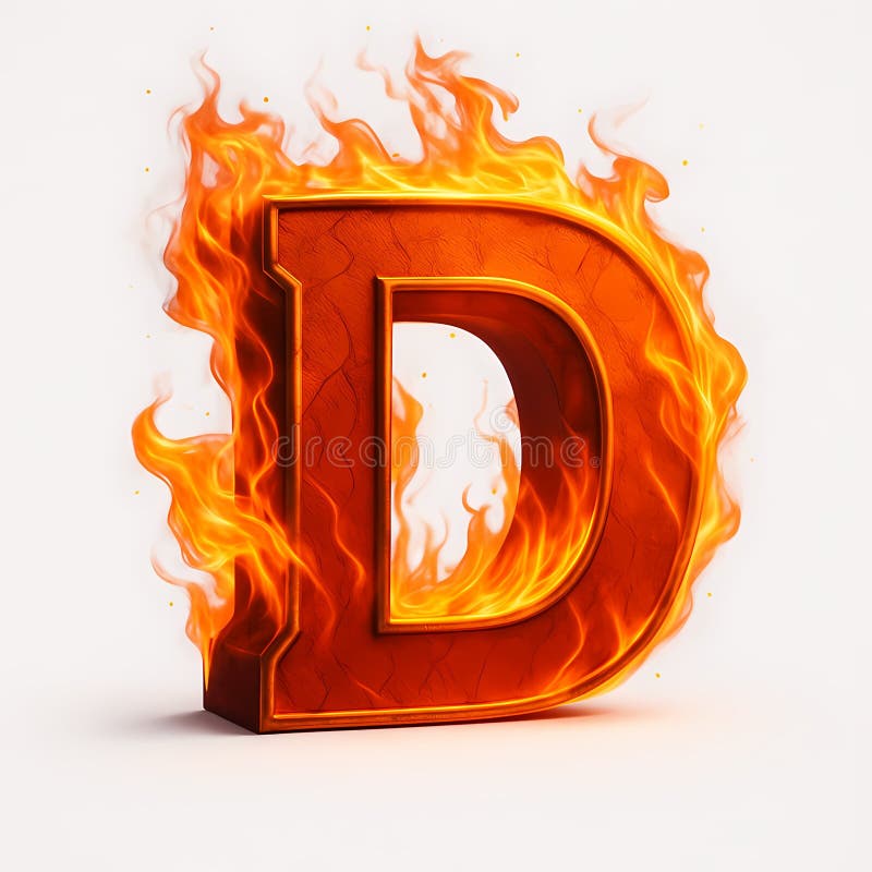 Fire Letter D Burning Flame Light Stock Illustrations – 25 Fire Letter ...