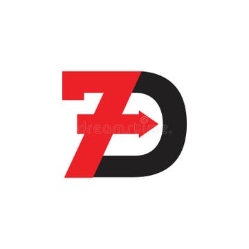 Letter 7d Geometric Linked Logo Vector Stock Vector - Illustration of ...