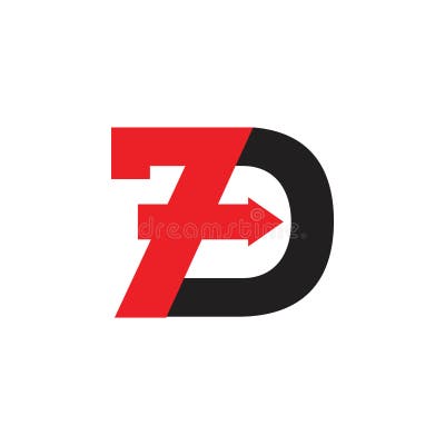 Letter 7d Geometric Linked Logo Vector Stock Vector - Illustration of ...