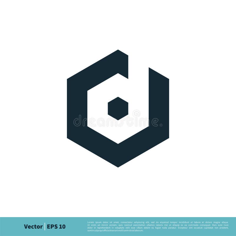 Letter D Hexagon Shape Icon Vector Logo Template Illustration Design ...