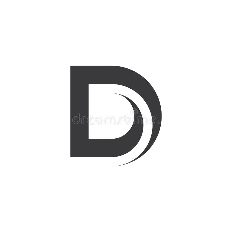Letter D Icon Logo Black Symbol Vector Design Stock Vector ...