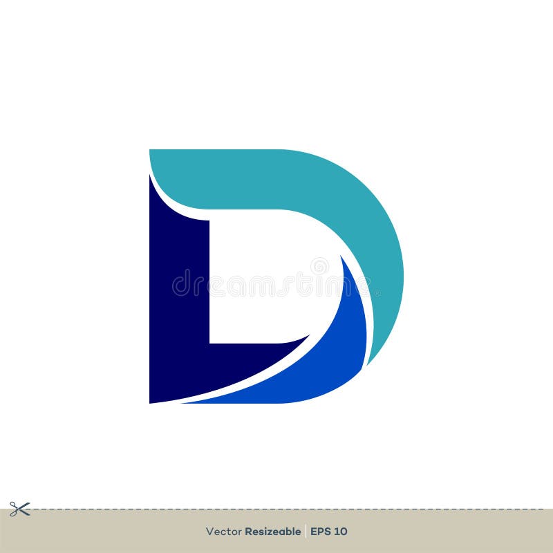 Letter D Icon Vector Logo Template Flat Design Stock Vector ...