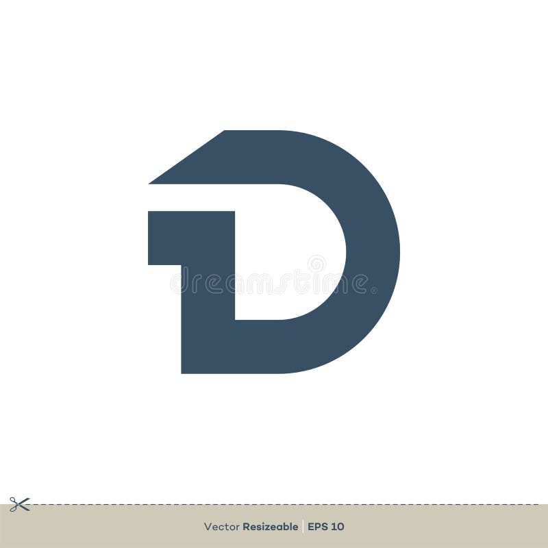 Letter D Icon Vector Logo Template Flat Design Stock Vector ...