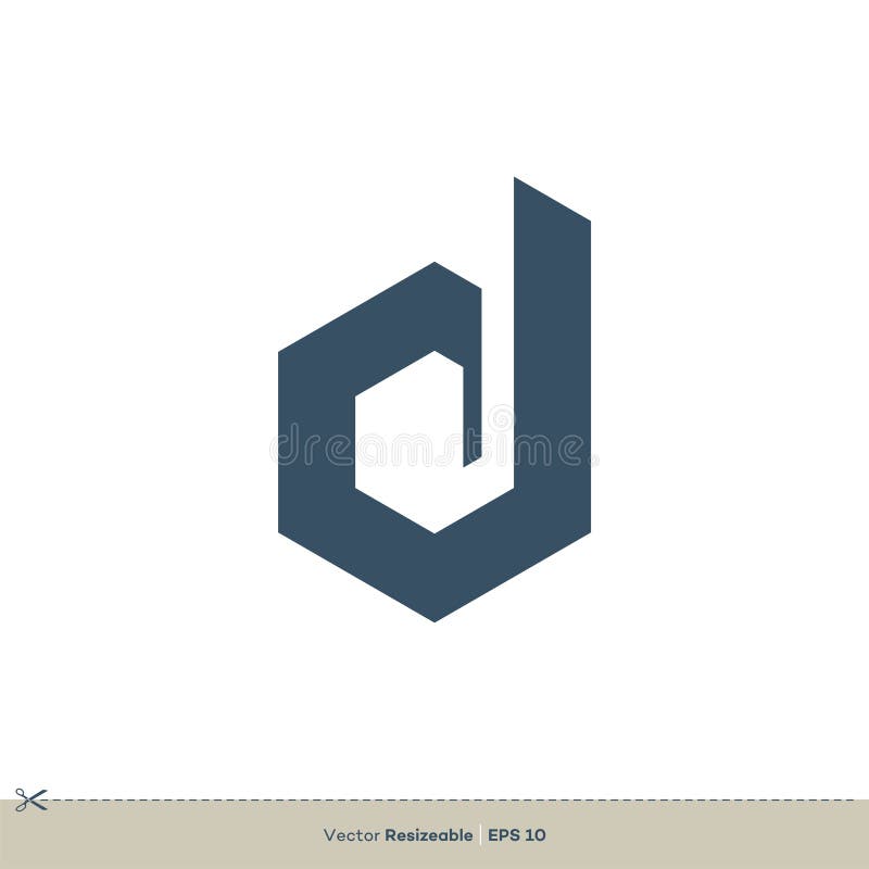 Letter D Icon Vector Logo Template Flat Design Stock Vector ...