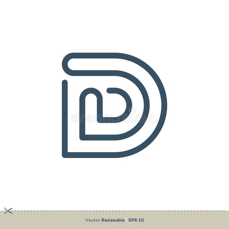 Letter D Icon Vector Logo Template Flat Design Stock Vector ...