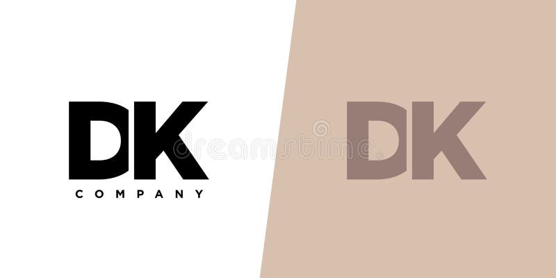 Letter D and K, DK Logo Design Template. Minimal Monogram Initial Based ...