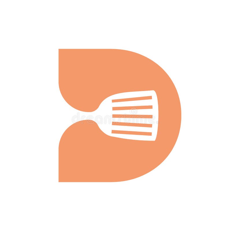 Letter D Kitchen Spatula Logo. Kitchen Logo Design Combined with ...