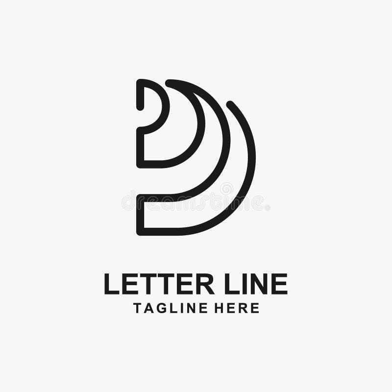 Letter D line logo design stock vector. Illustration of monogram ...