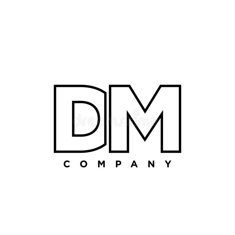 Letter D and M, DM Logo Design Template. Minimal Monogram Initial Based ...