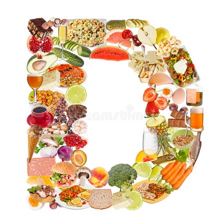 Letter D made of food stock image. Image of dessert, color - 26399851