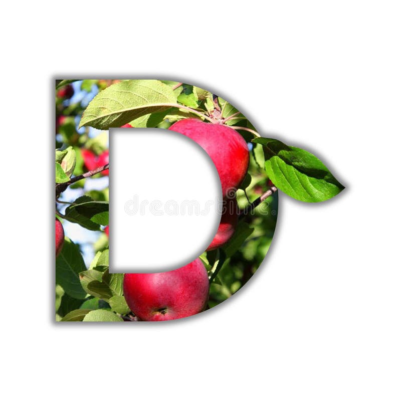 Letter D Made of Fresh Fruit Stock Photo - Image of freshness, alphabet ...