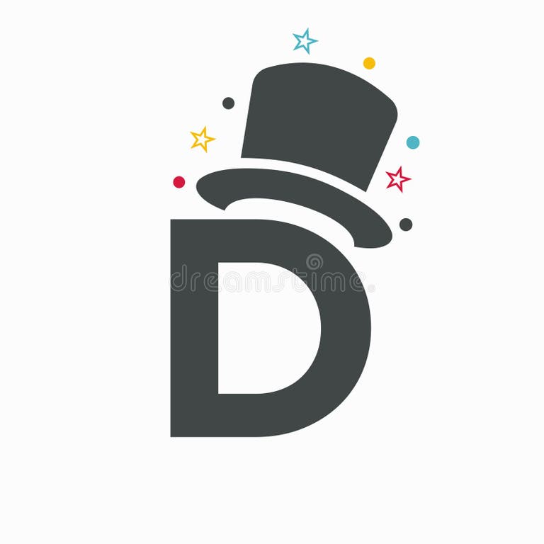 Letter D Magic Hat Logo Design. Magician Symbol Vector Template Stock ...
