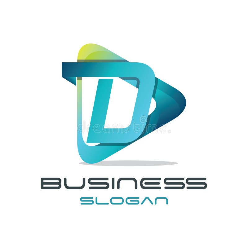 Letter D Media Logo stock vector. Illustration of audio - 89676285