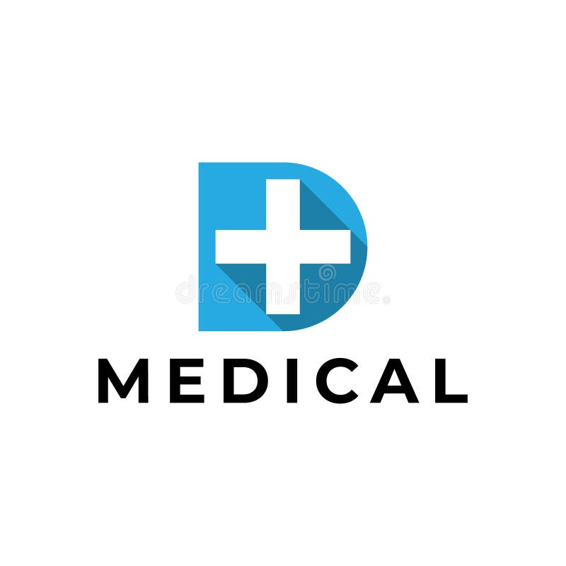 Letter D Medical Logo Design Stock Vector - Illustration of clinic ...