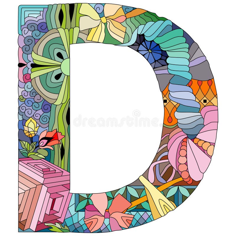 Letter D Monogram, Engraving Design. Vector Illustration. Stock Vector ...