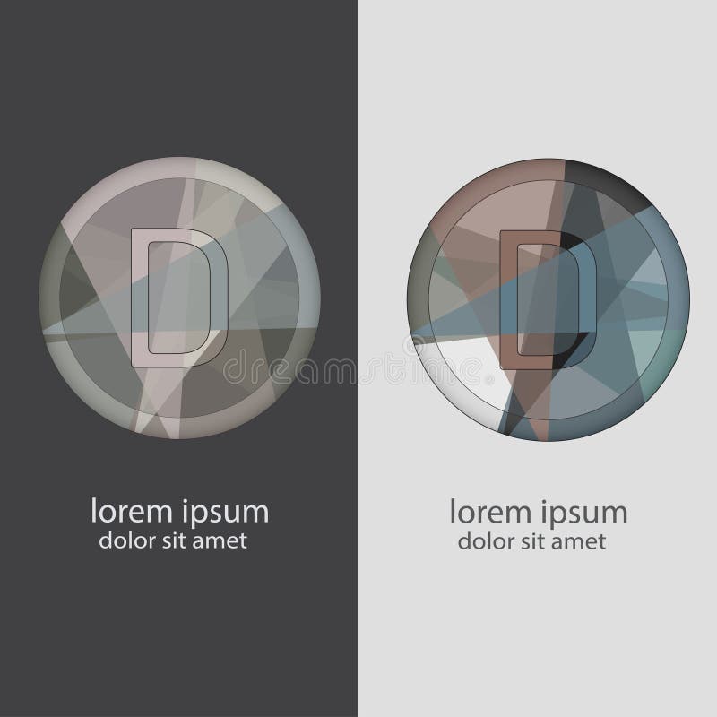 Letter D with Multiple Color Combinations Stock Vector - Illustration ...