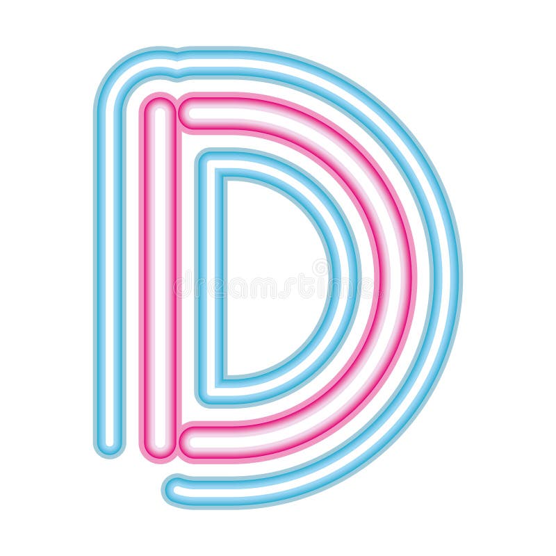 Neon Letter D Stock Illustrations – 562 Neon Letter D Stock ...
