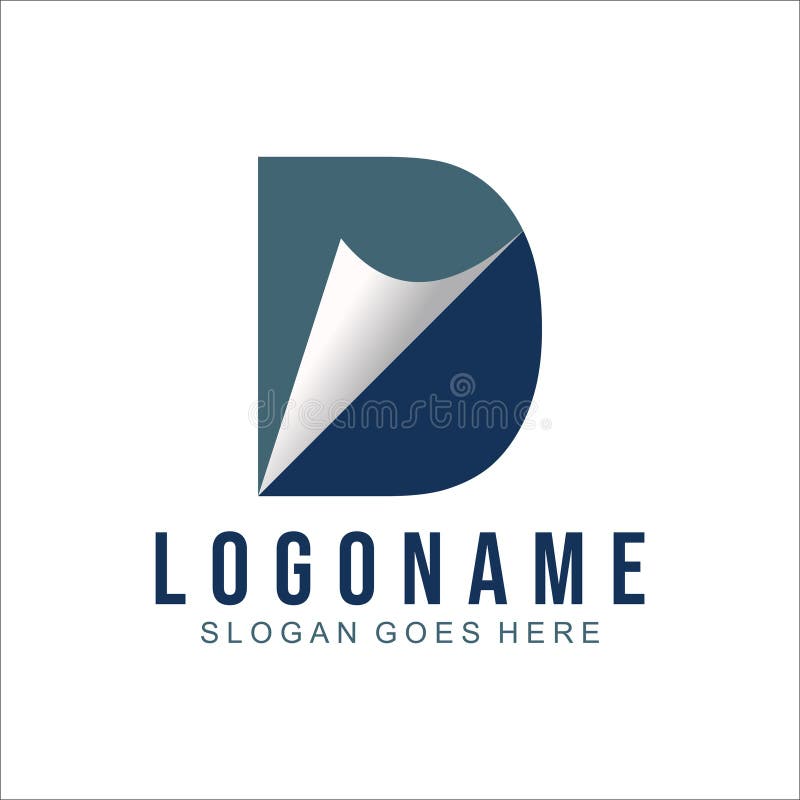 Letter D paper logo stock vector. Illustration of isolated - 324477750