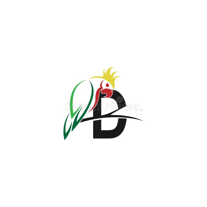 Letter D with Parrot Bird Icon Logo Design Vector Stock Vector ...
