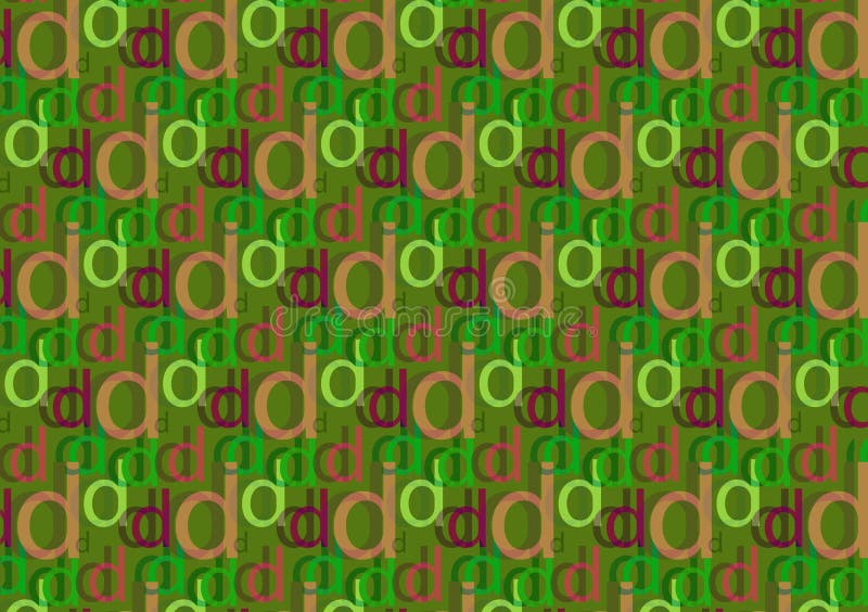 Letter D Pattern in Different Colored Shades Pattern Stock Illustration ...