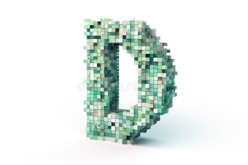 D Pixelated Letter Stock Illustrations – 39 D Pixelated Letter Stock ...